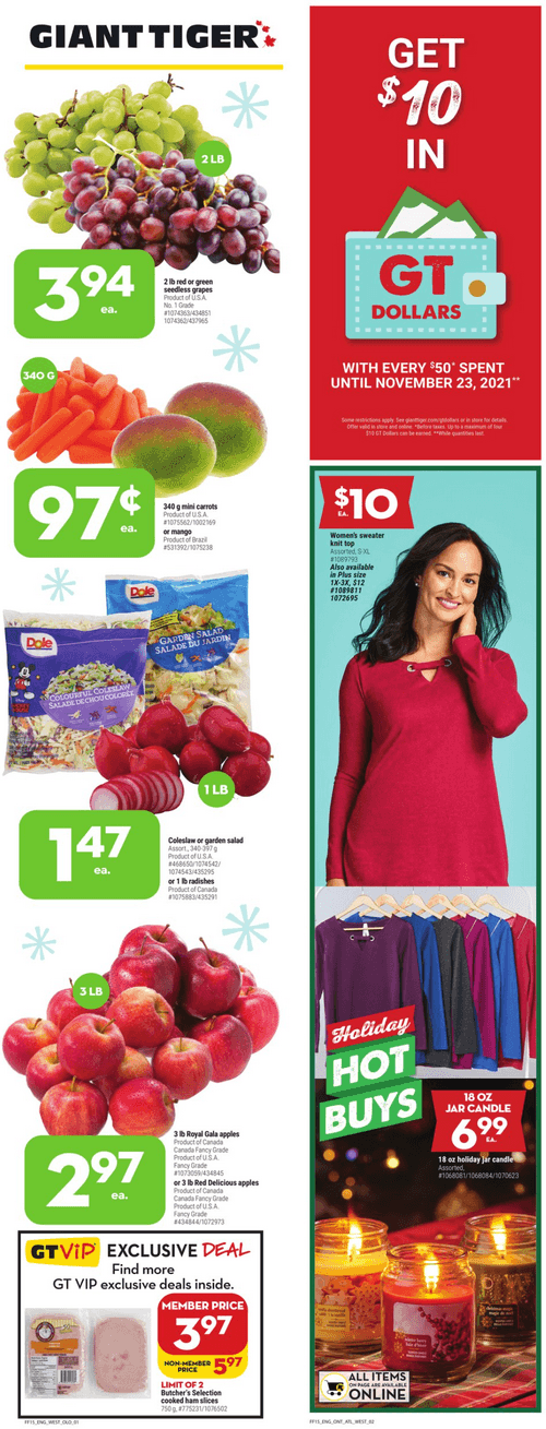 Giant Tiger Weekly Ad Nov 10 – Nov 16, 2021