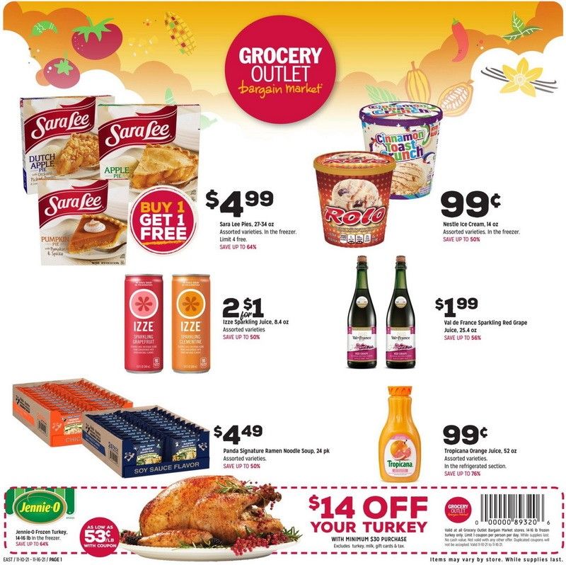 Grocery Outlet Weekly Ad Nov 10 – Nov 16, 2021