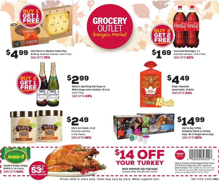 Grocery Outlet Weekly Ad Nov 24 – Nov 30, 2021