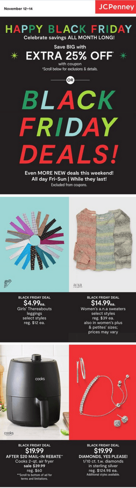 JCPenney Black Friday Flyer Nov 12 – Nov 14, 2021