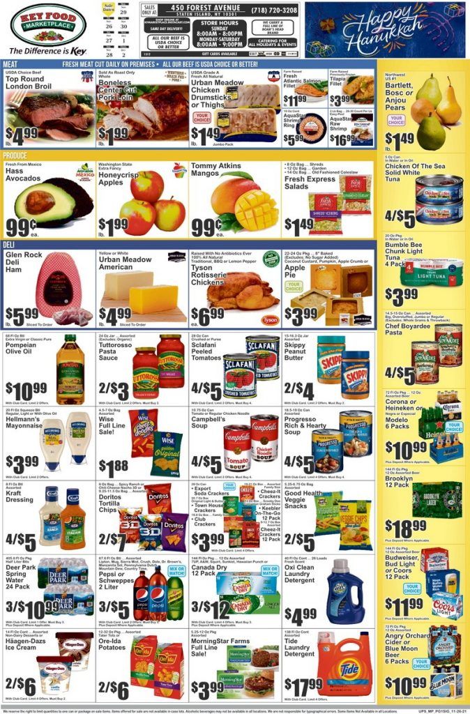 Key Food Weekly Ad Nov 26 – Dec 02, 2021