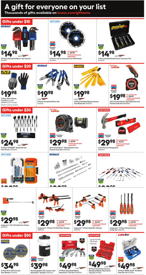 Lowe's Black Friday Ad Nov 25 – Dec 01, 2021