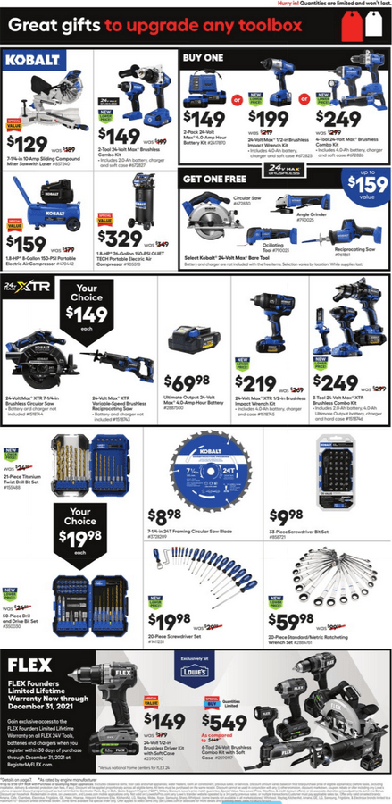 Lowe's Black Friday Ad Nov 25 – Dec 01, 2021
