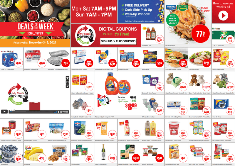 Marc's Weekly Ad Nov 03 – Nov 09, 2021