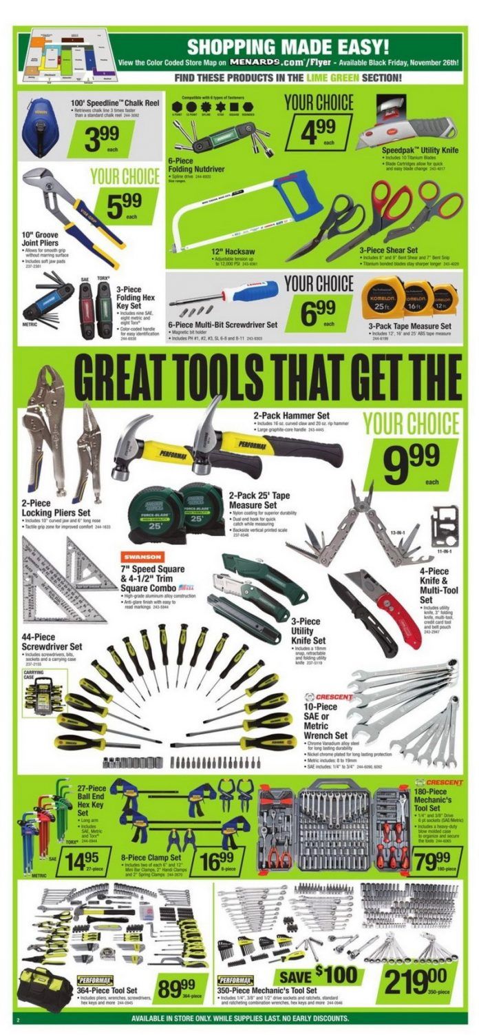 Menards Black Friday Ad Nov 26 – Dec 05, 2021