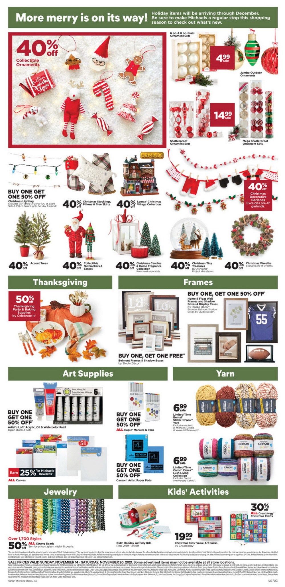 Michaels Weekly Ad Nov 14 – Nov 20, 2021 (Christmas Promotion Included)