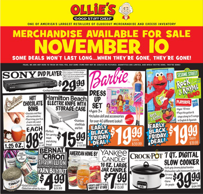 Ollie's Weekly Ad Nov 10 – Nov 17, 2021 (Christmas Promotion Included)