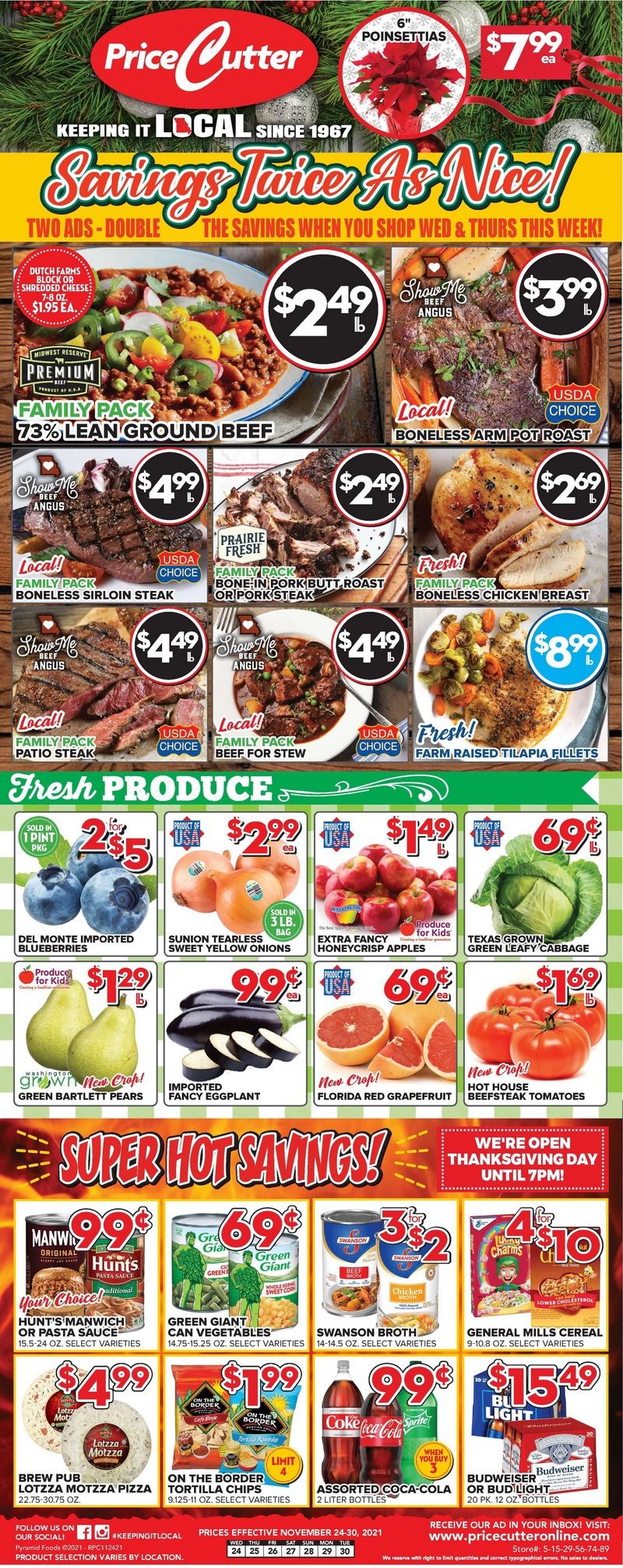 Price Cutter Weekly Ad Nov 24 – Nov 30, 2021