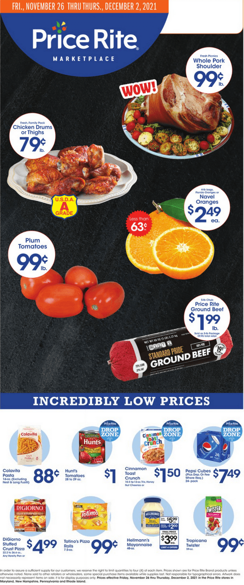 Price Rite Weekly Ad Nov 26 – Dec 02, 2021