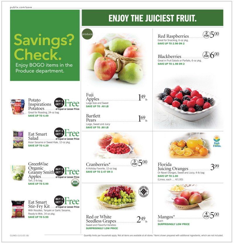 Publix Weekly Ad Nov 10 – Nov 16, 2021 (Thanks-for-Giving Promotion ...