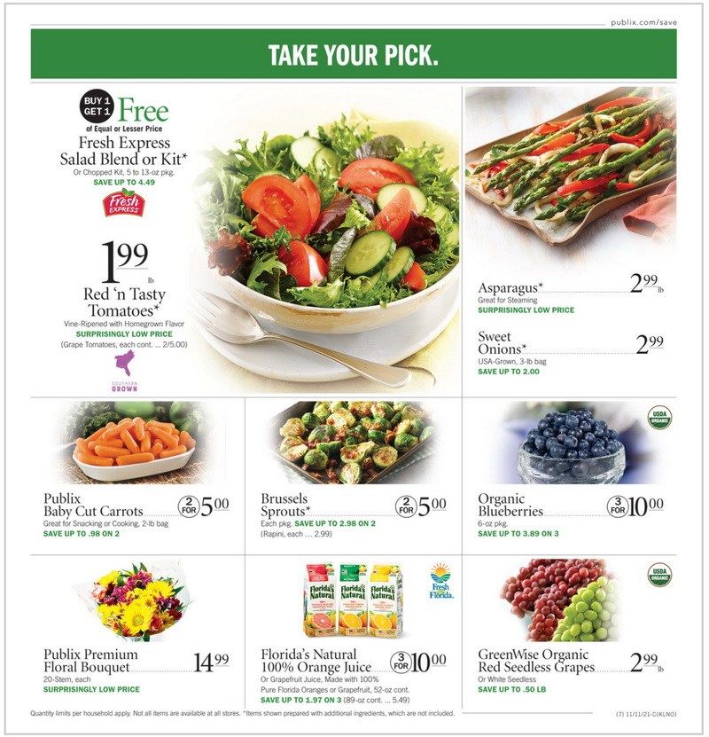 Publix Weekly Ad Nov 10 – Nov 16, 2021 (Thanks-for-Giving Promotion ...