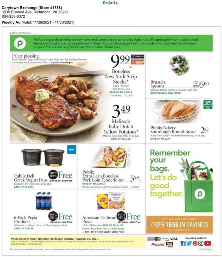 Publix Weekly Ad Nov 26 – Nov 30, 2021