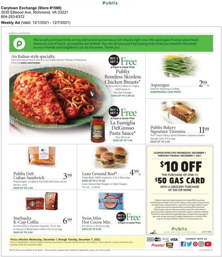 Publix Weekly Ad Dec 01 – Dec 07, 2021