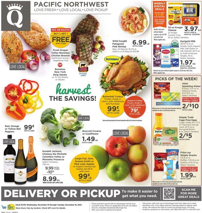 QFC Weekly Ad Nov 10 – Nov 16, 2021 (Black Friday Promotion Included)