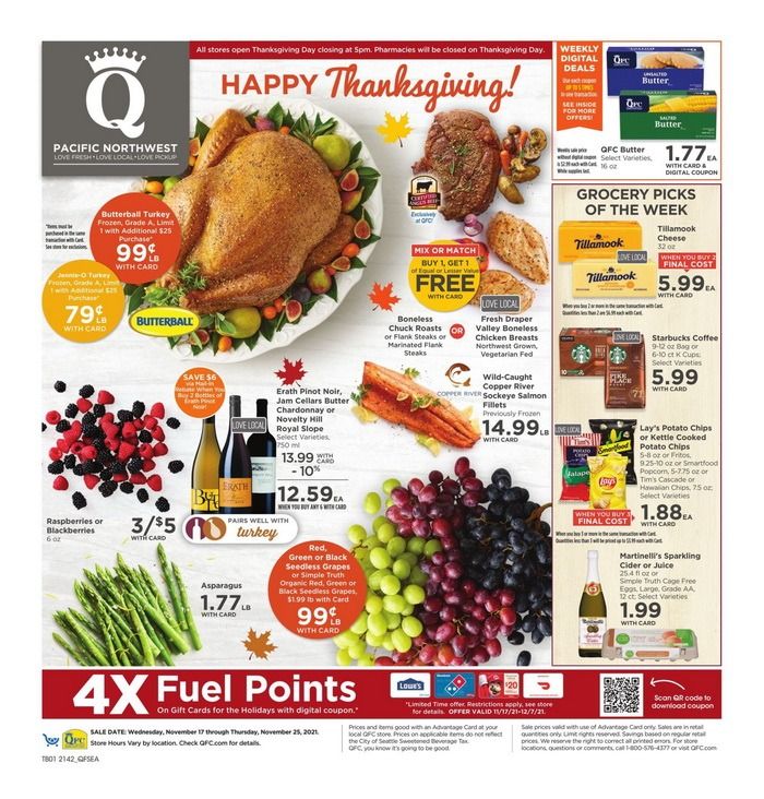 QFC Weekly Ad Nov 17 – Nov 25, 2021 (Black Friday Promotion Included)