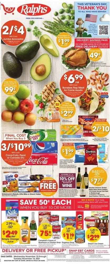 Ralphs Weekly Ad Nov 10 – Nov 16, 2021 (Black Friday Promotion Included)