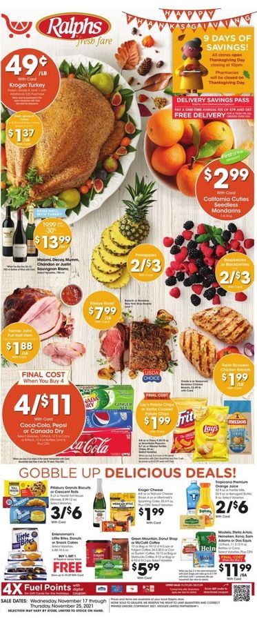 Ralphs Weekly Ad Nov 17 – Nov 25, 2021 (Black Friday Promotion Included)