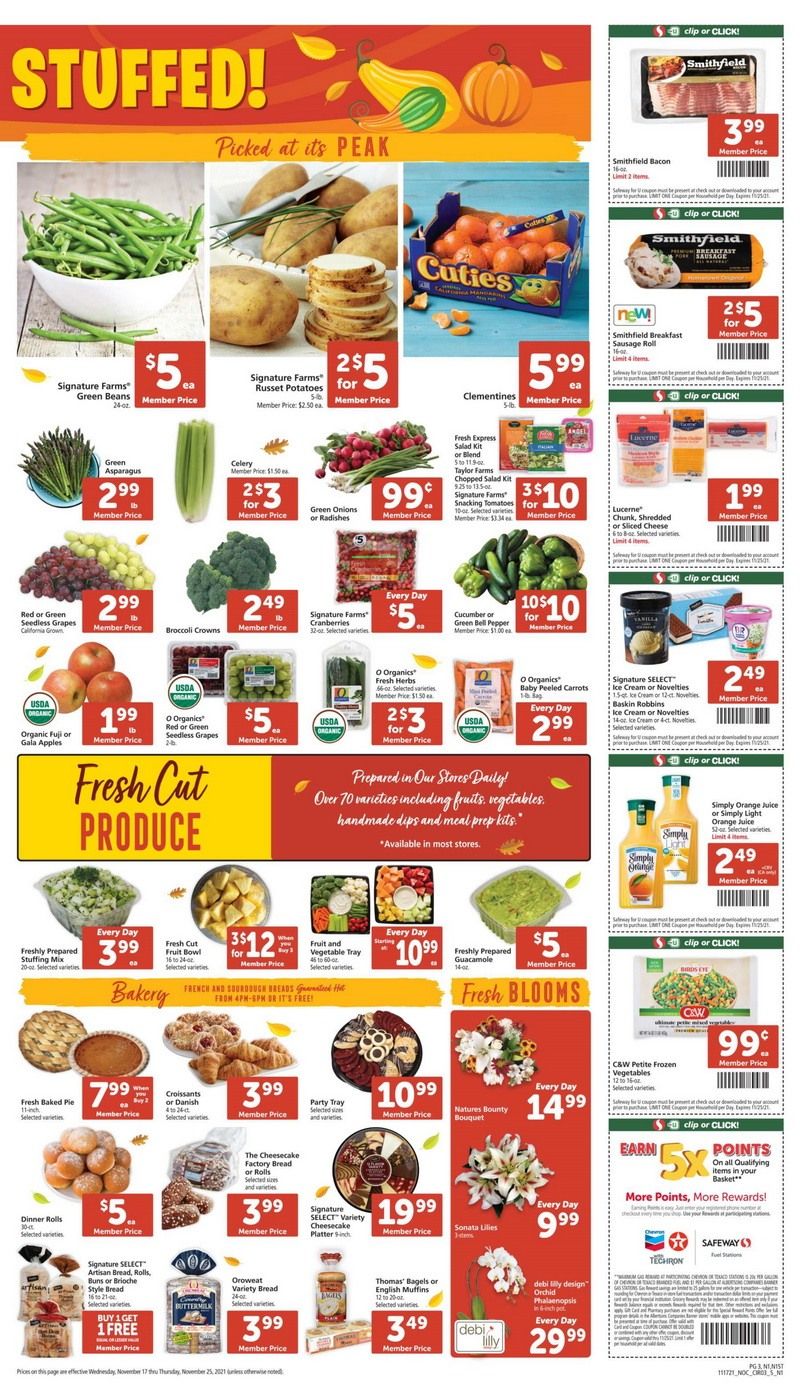 Safeway Weekly Ad Nov 17 – Nov 25, 2021