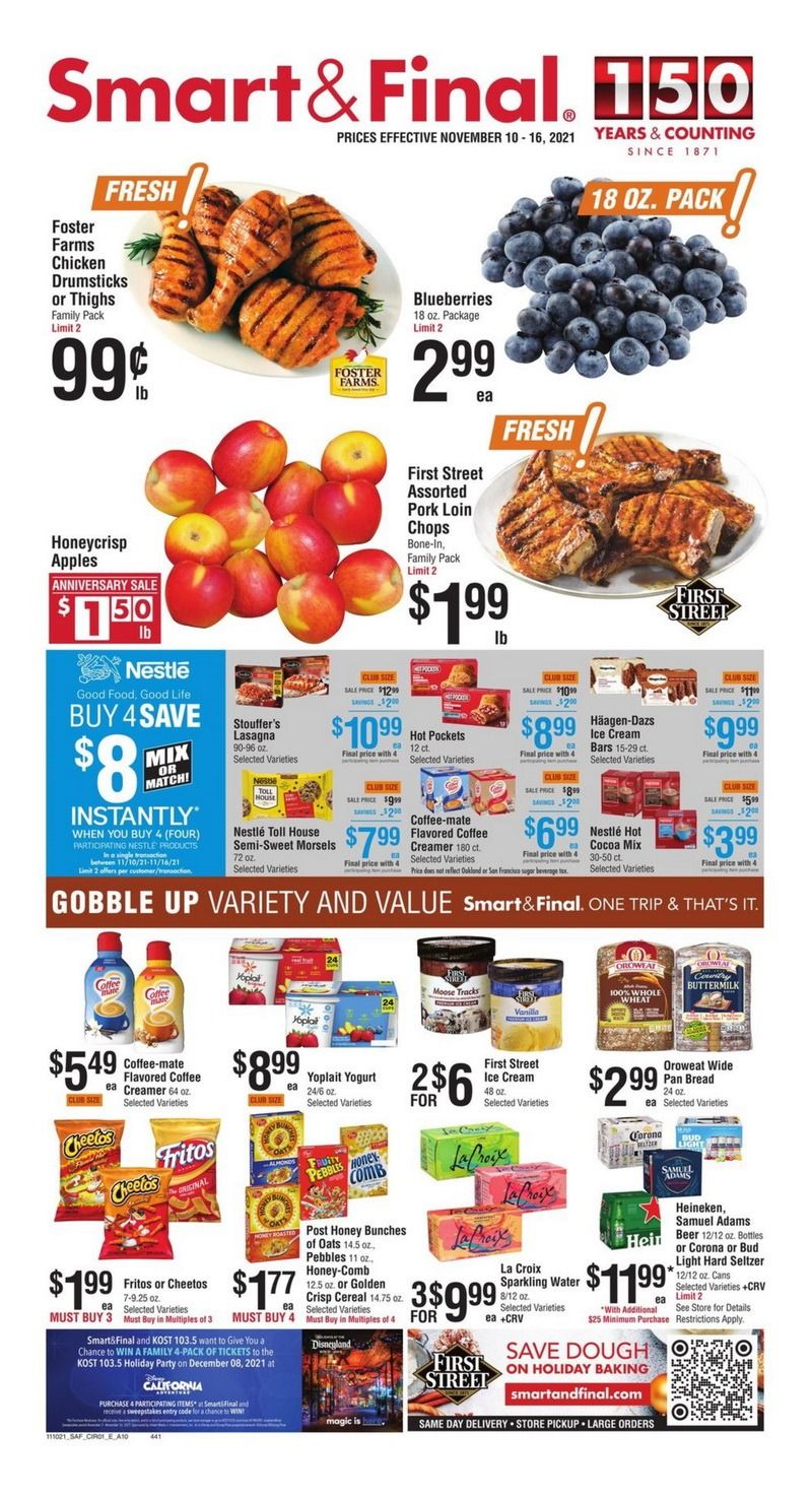Smart & Final Weekly Ad Nov 10 – Nov 16, 2021