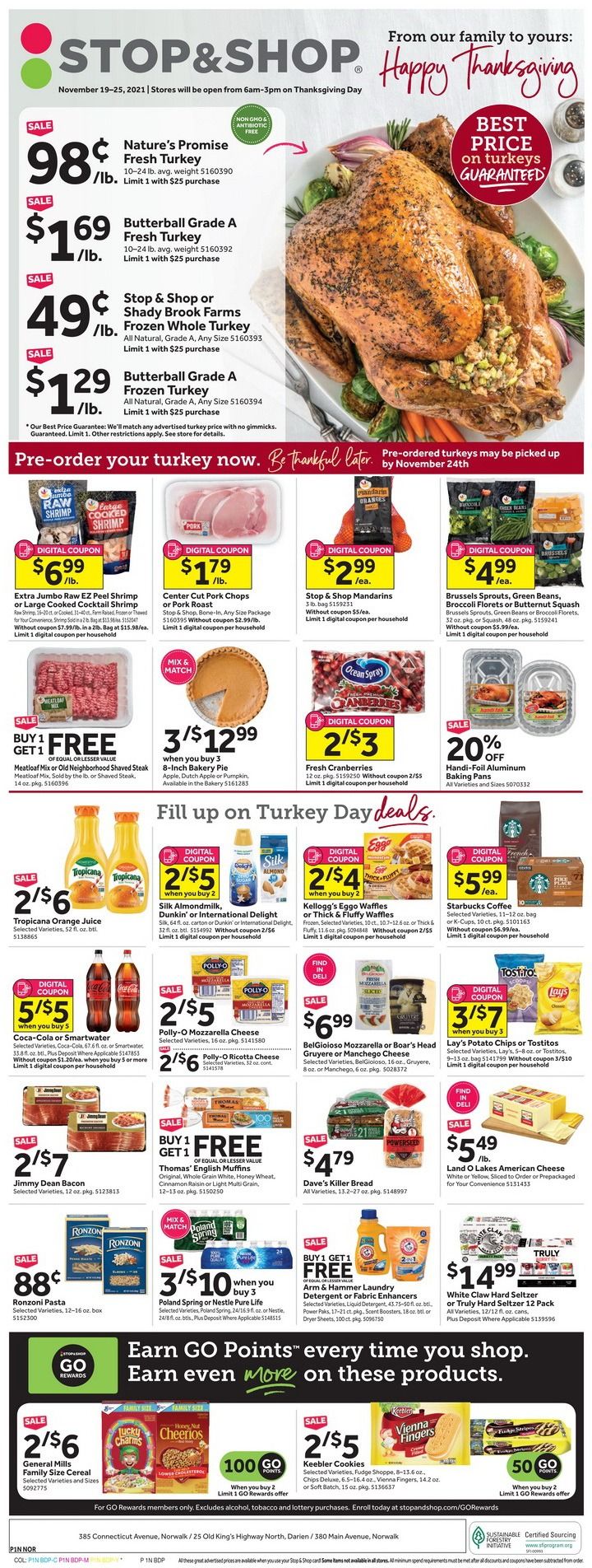 Stop & Shop Weekly Ad Nov 19 – Nov 25, 2021 (Thanks-for-Giving ...