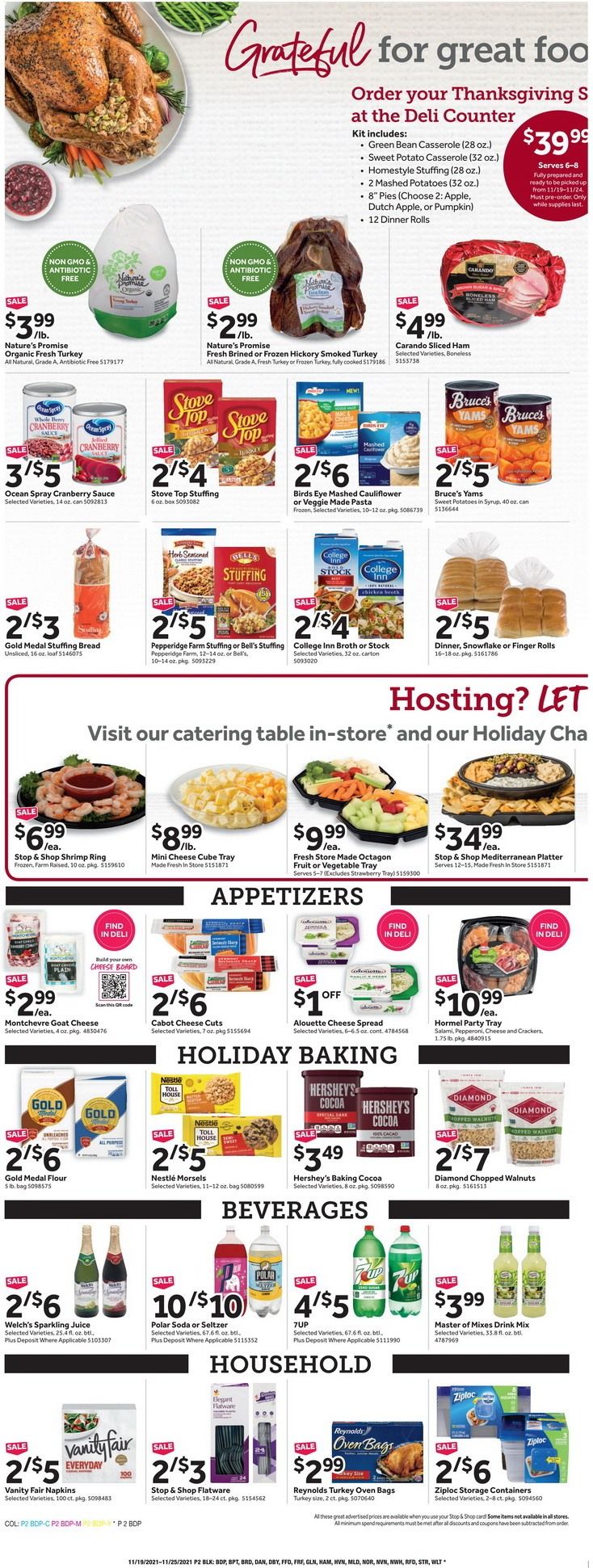 Stop & Shop Weekly Ad Nov 19 – Nov 25, 2021 (Thanks-for-Giving ...