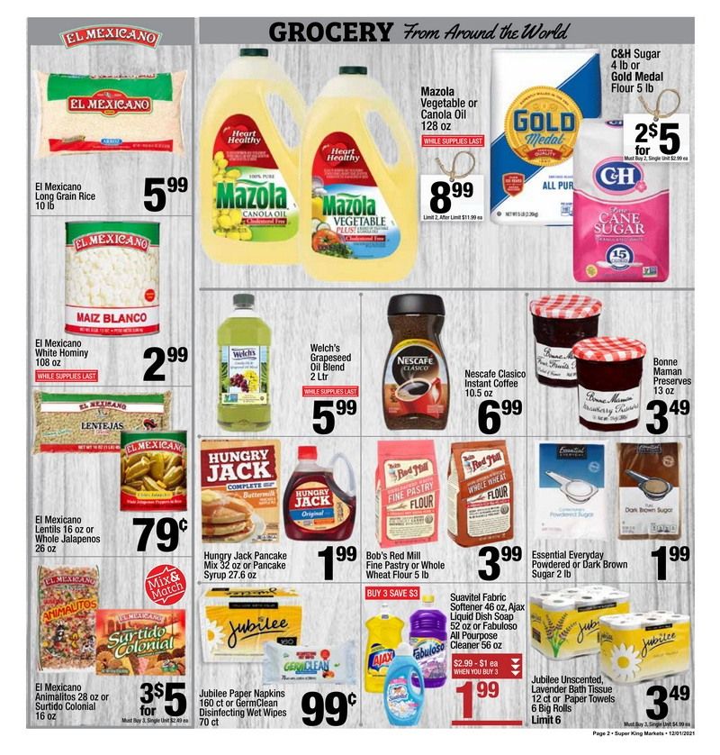 Super King Weekly Ad Dec 01 – Dec 07, 2021