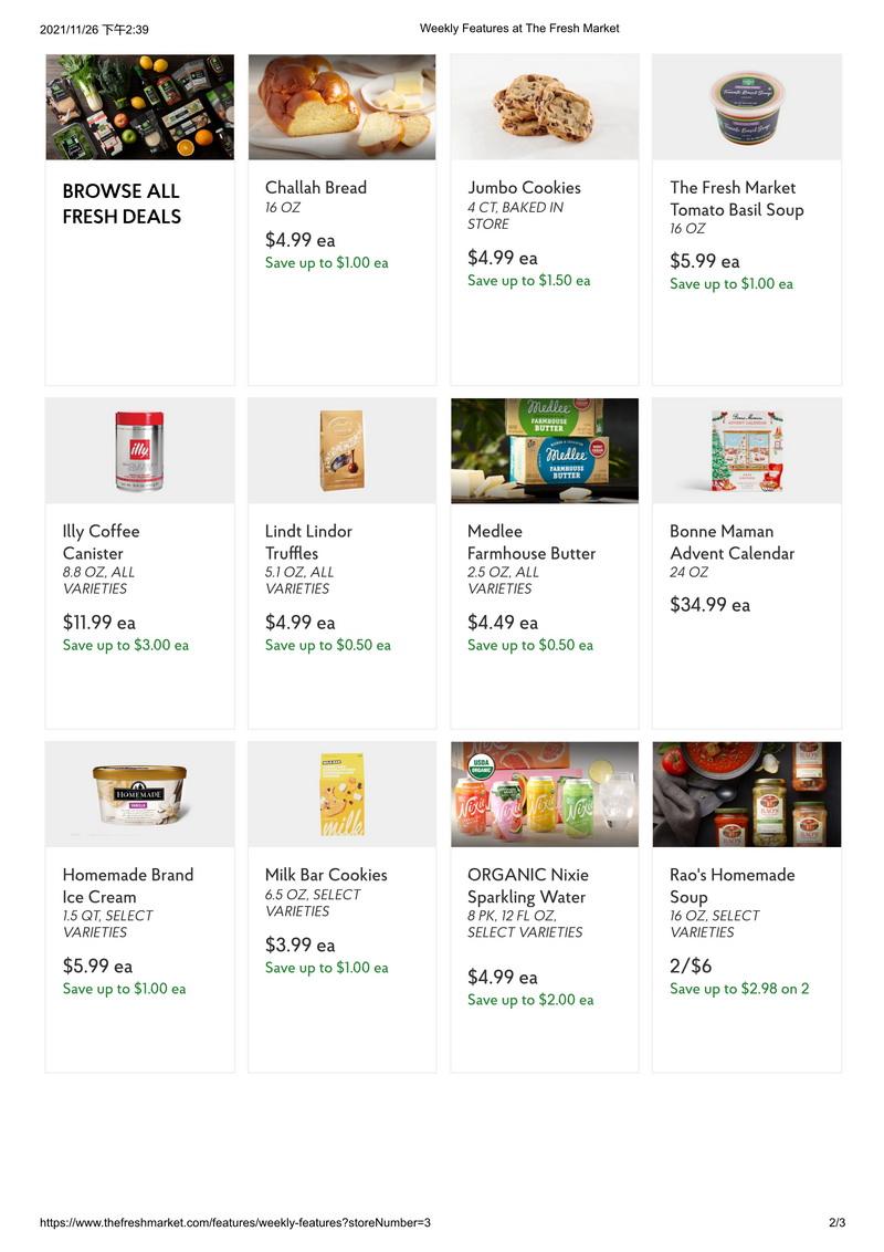 The Fresh Market Weekly Ad Nov 26 – Nov 30, 2021