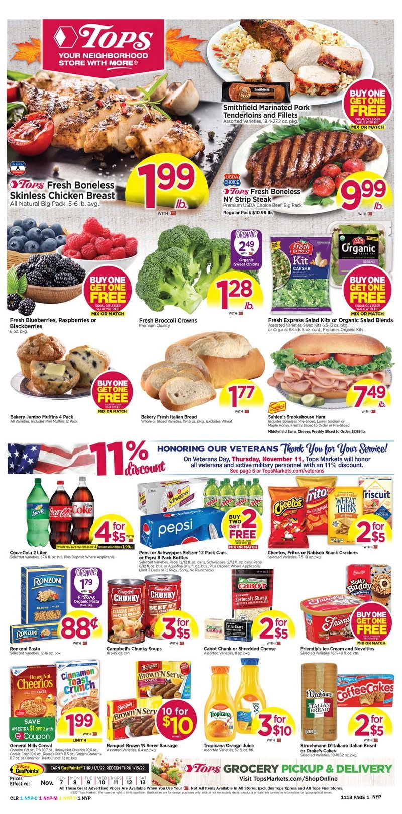 Tops Weekly Ad Nov 07 – Nov 13, 2021