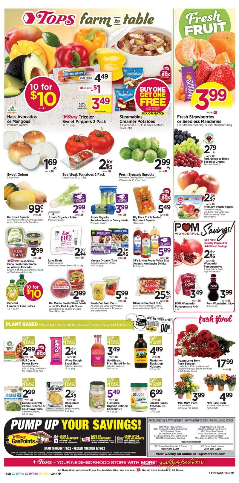 Tops Weekly Ad Nov 07 – Nov 13, 2021