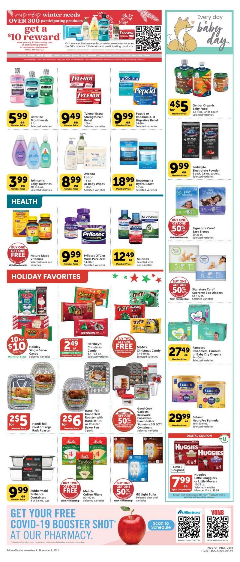 Vons Weekly Ad Nov 03 – Nov 09, 2021 (Thanks-for-Giving Promotion Included)