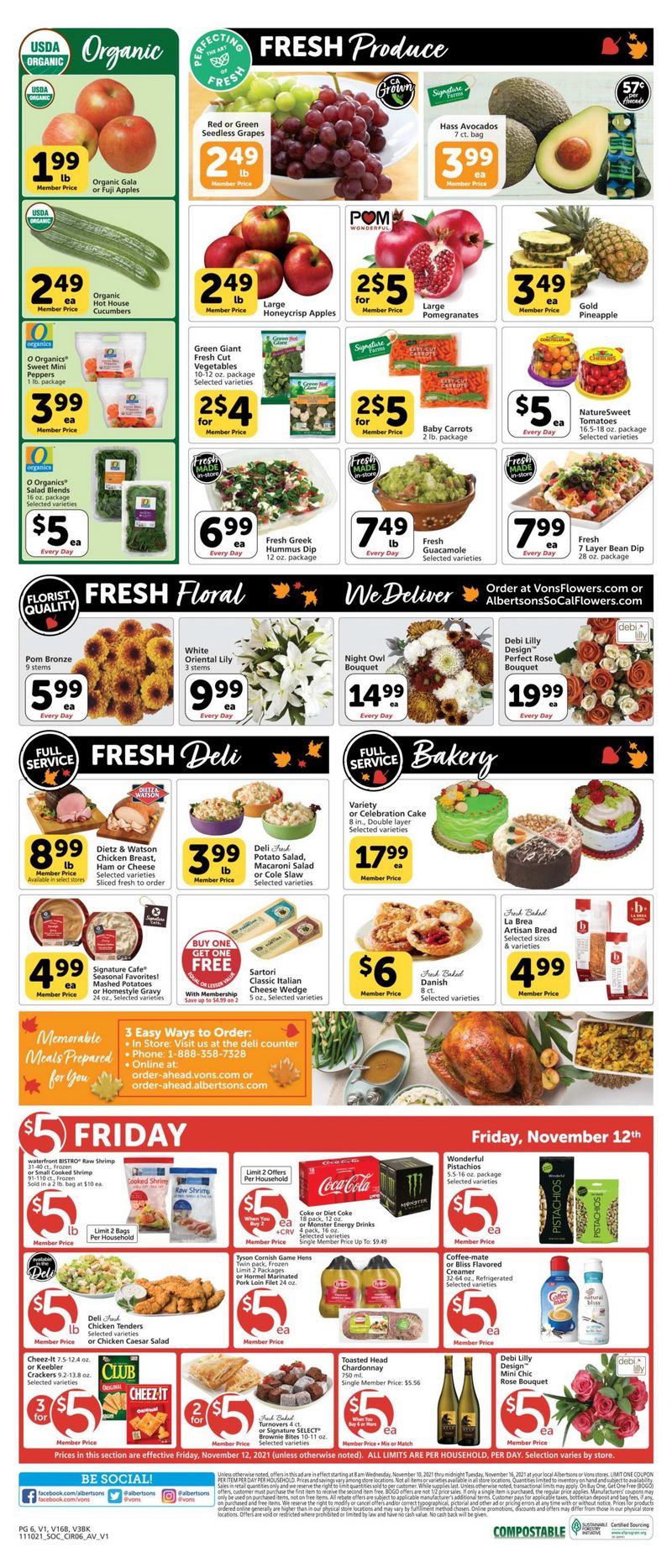 Vons Weekly Ad Nov 10 – Nov 16, 2021