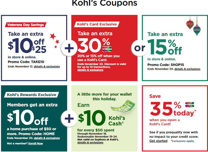 Kohl's Coupon Sale Until Nov 24, 2021