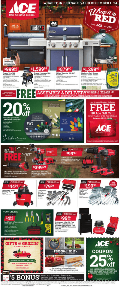 ACE Hardware Monthly Ad Dec 01 – Dec 24, 2021