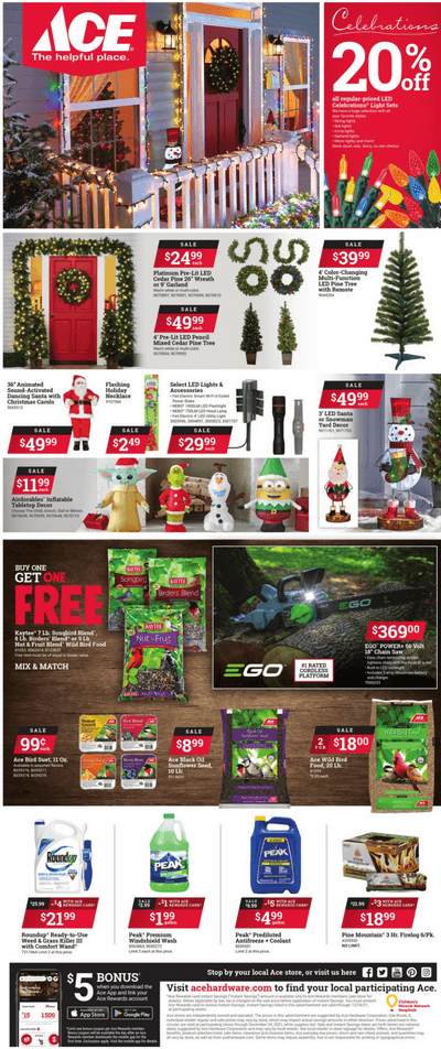 ACE Hardware Monthly Ad Dec 01 – Dec 24, 2021