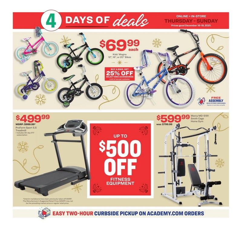 Academy Sports + Outdoors Four Days of Deals Dec 16 – Dec 19, 2021