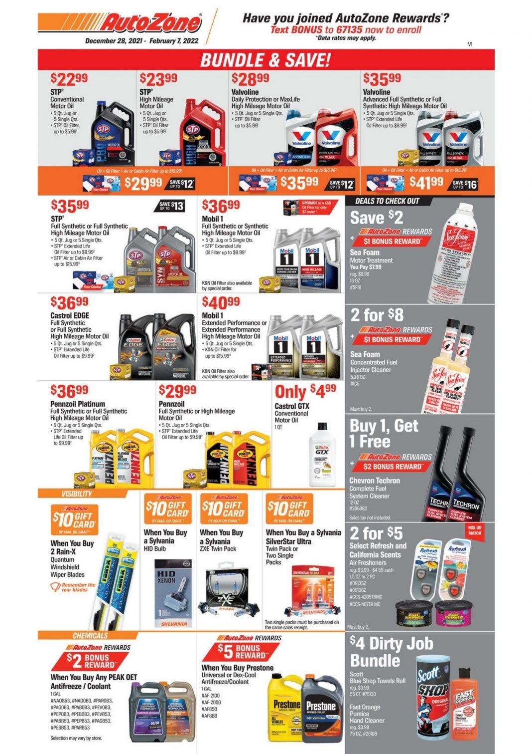 AutoZone Monthly Circular Dec 28 – Feb 07, 2022