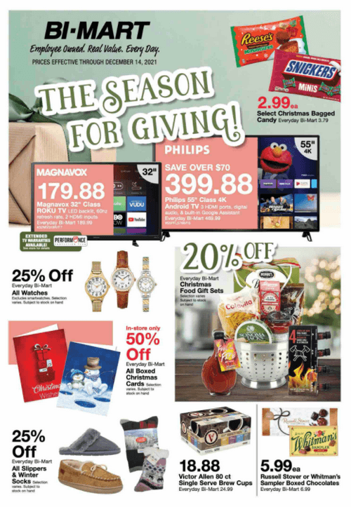 Bi-Mart Weekly Ad Nov 30 – Dec 14, 2021
