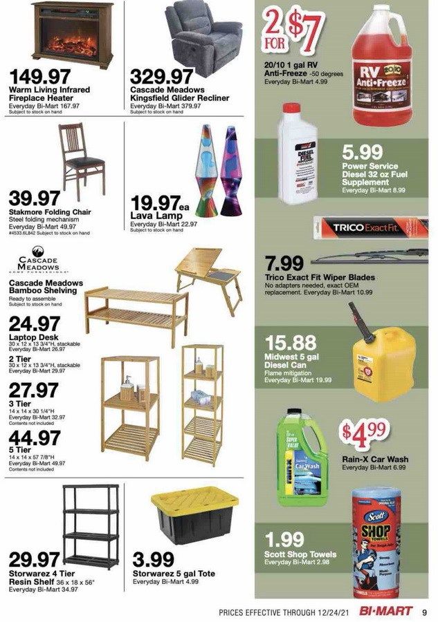 Bi-Mart Weekly Ad Dec 15 – Dec 24, 2021 (Christmas Promotion Included)