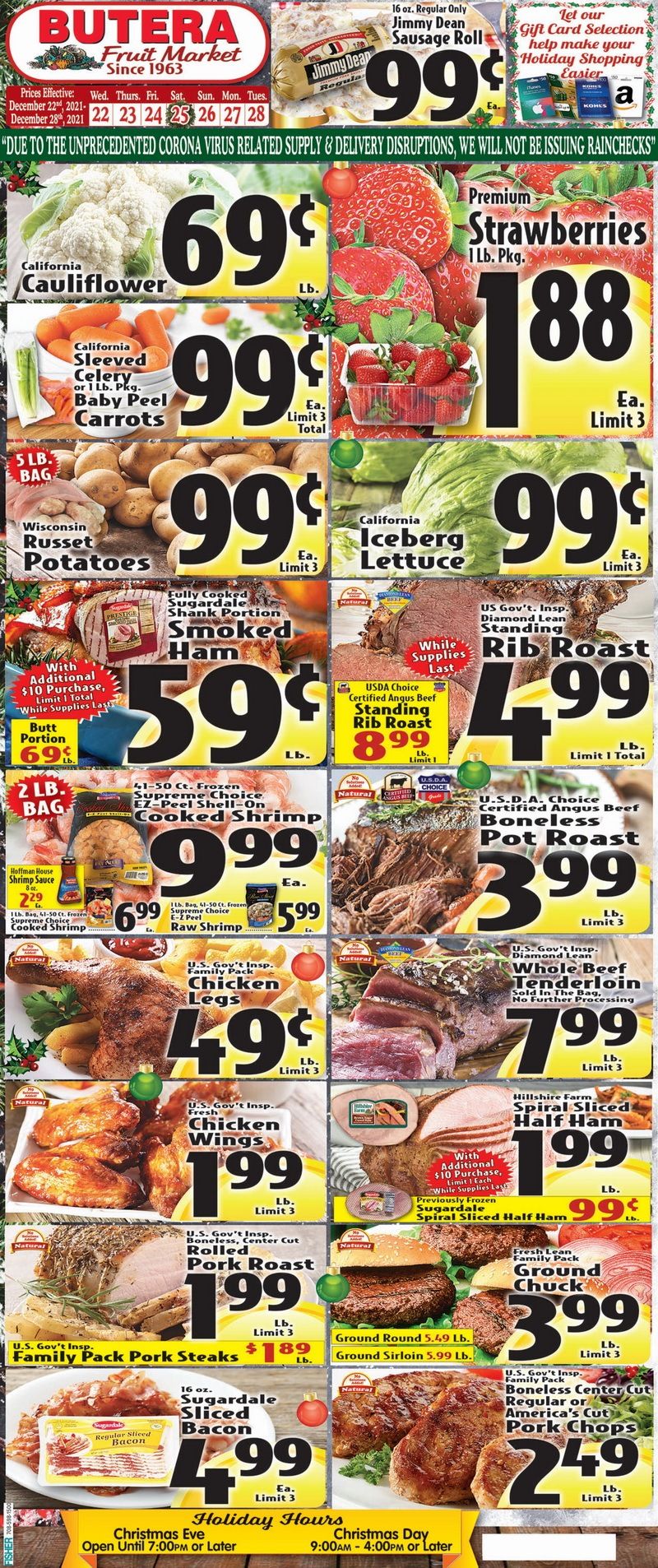 Butera Weekly Ad Dec 22 – Dec 28, 2021