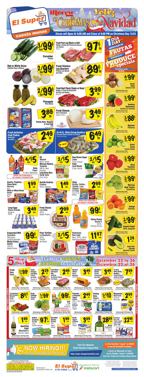 El Super Weekly Ad Dec 12 – Dec 28, 2021