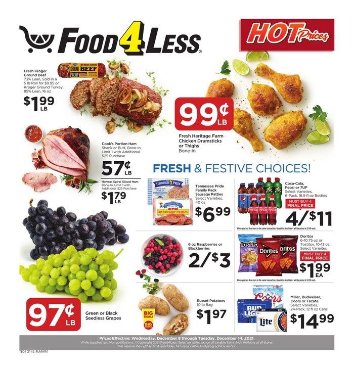 Food 4 Less Weekly Ad Dec 08 – Dec 14, 2021