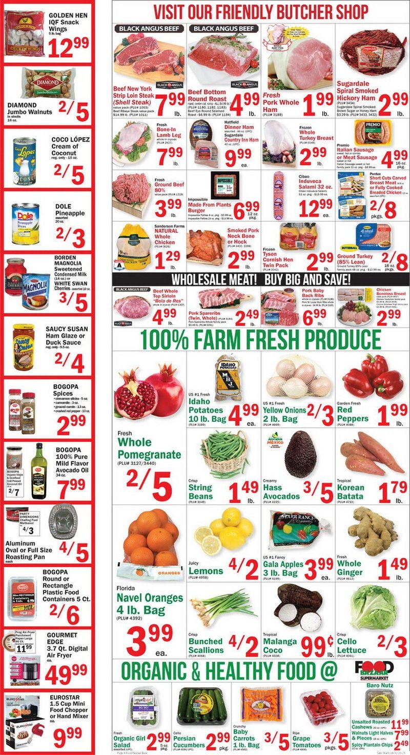 Food Bazaar Weekly Ad Dec 23 – Dec 29, 2021
