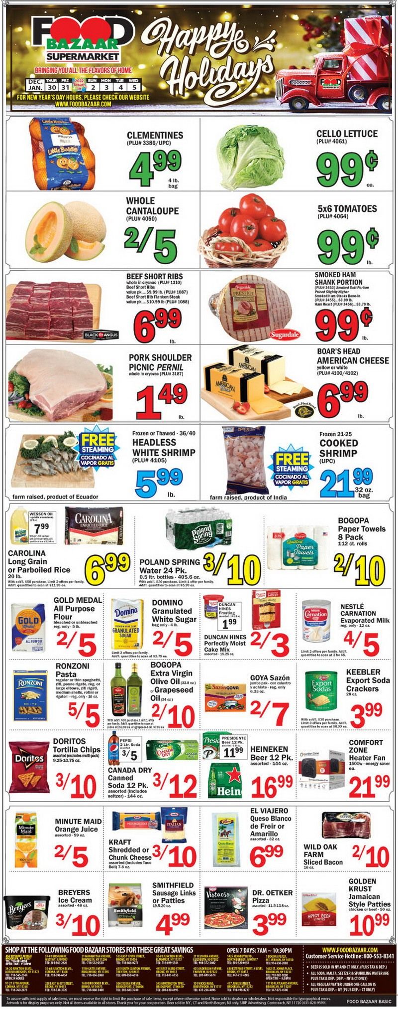 Food Bazaar Weekly Ad Dec 30, 2021 – Jan 05, 2022