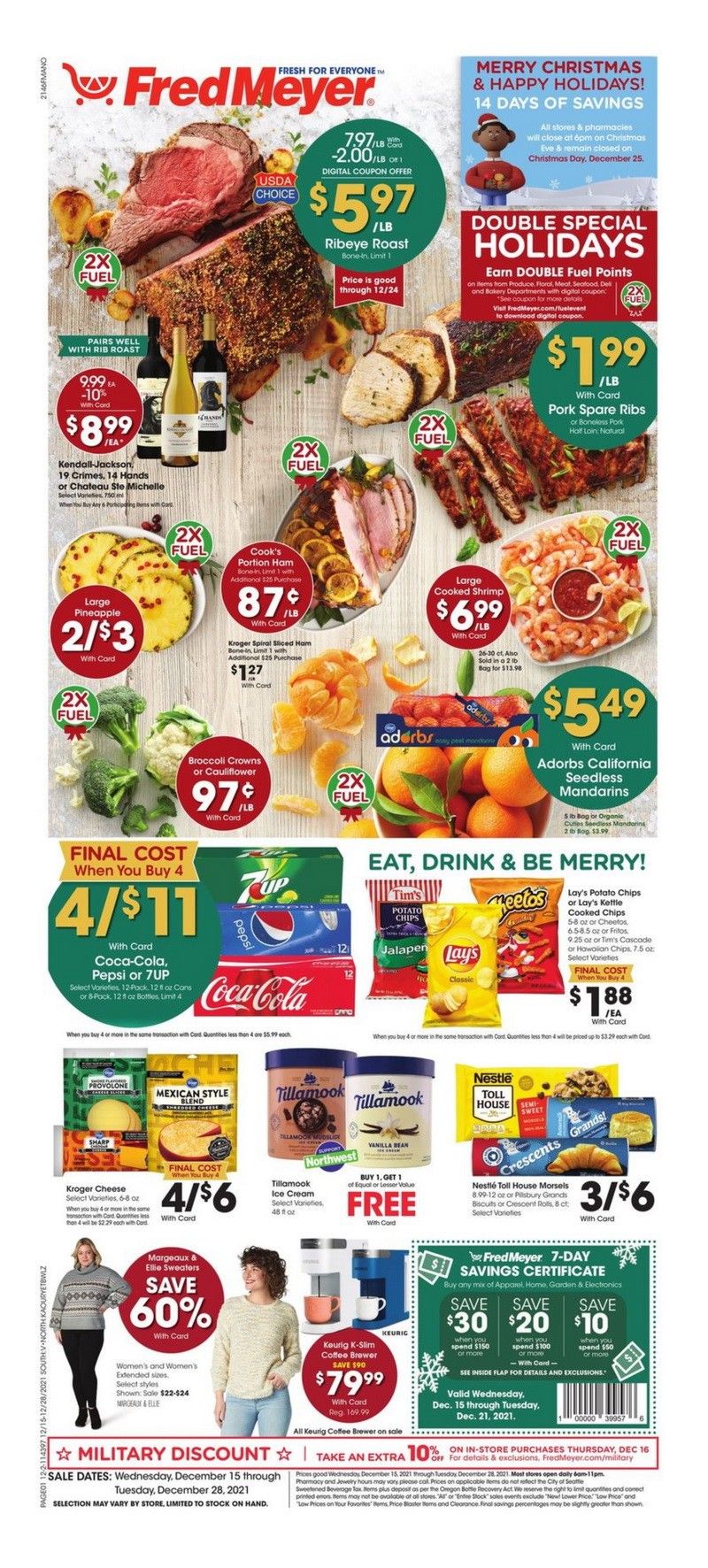Fred Meyer Weekly Ad Dec 15 – Dec 28, 2021