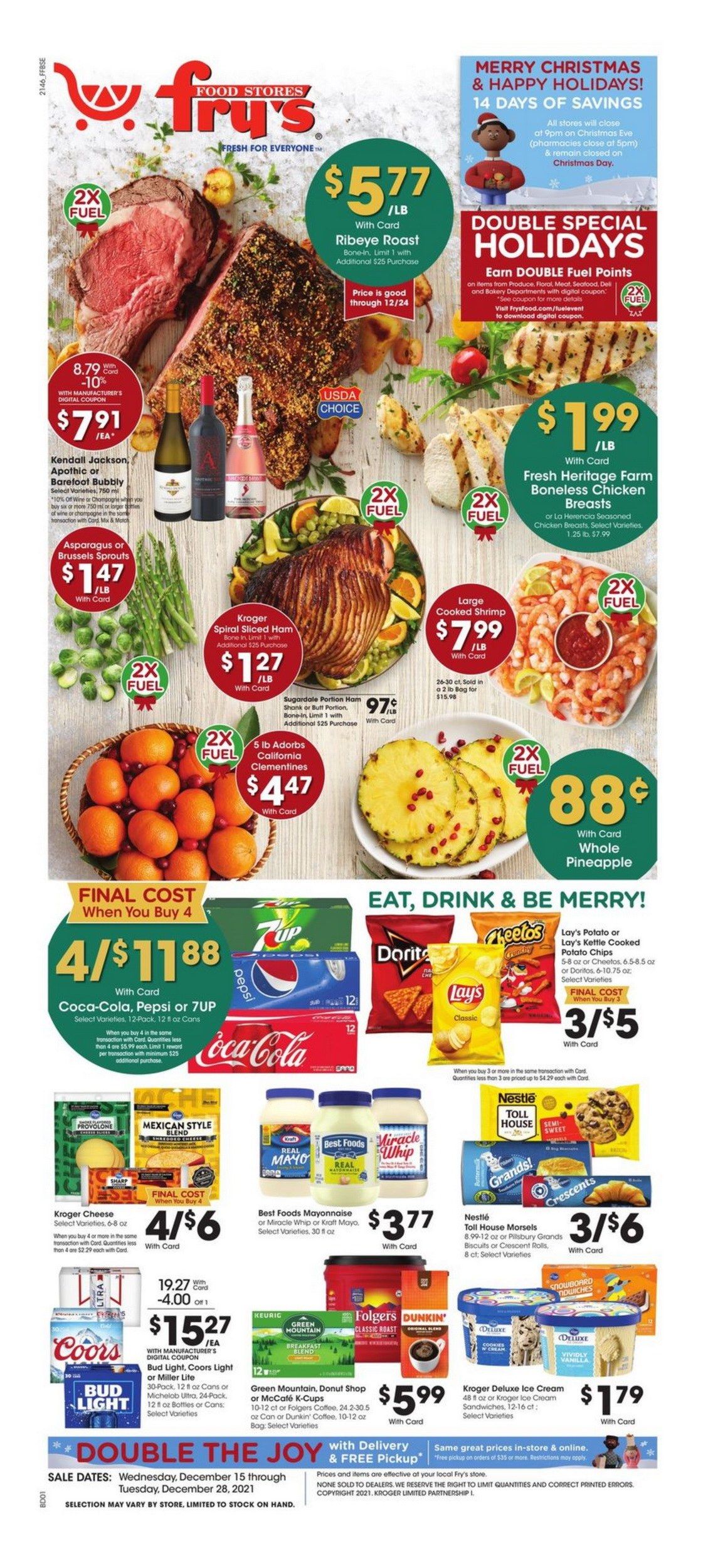 Fry's Food Weekly Ad Dec 15 – Dec 28, 2021