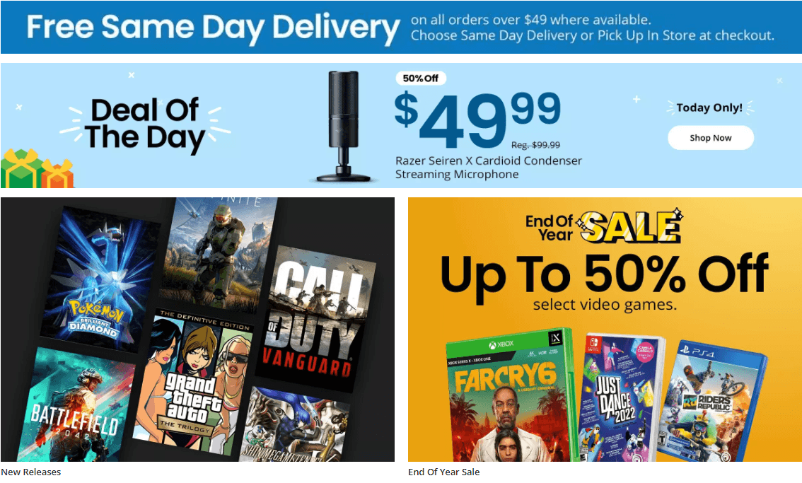 GameStop End of Year Sale Dec 26 – Dec 31, 2021