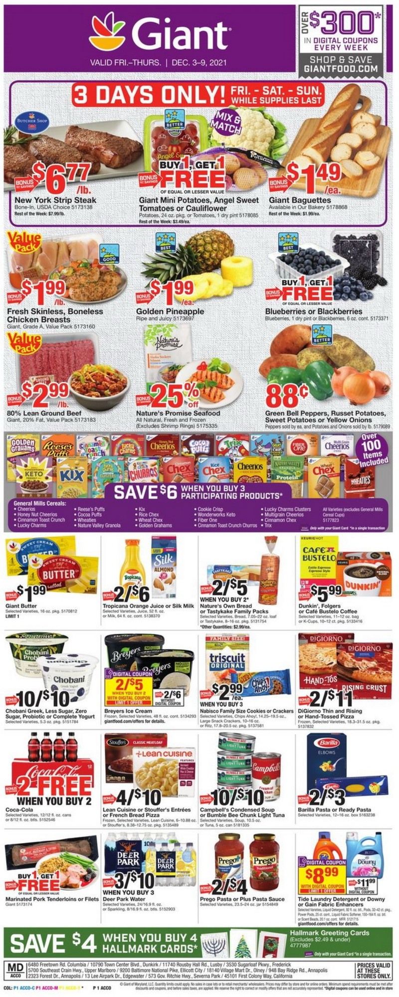 Giant Food Weekly Ad Dec 03 – Dec 09, 2021
