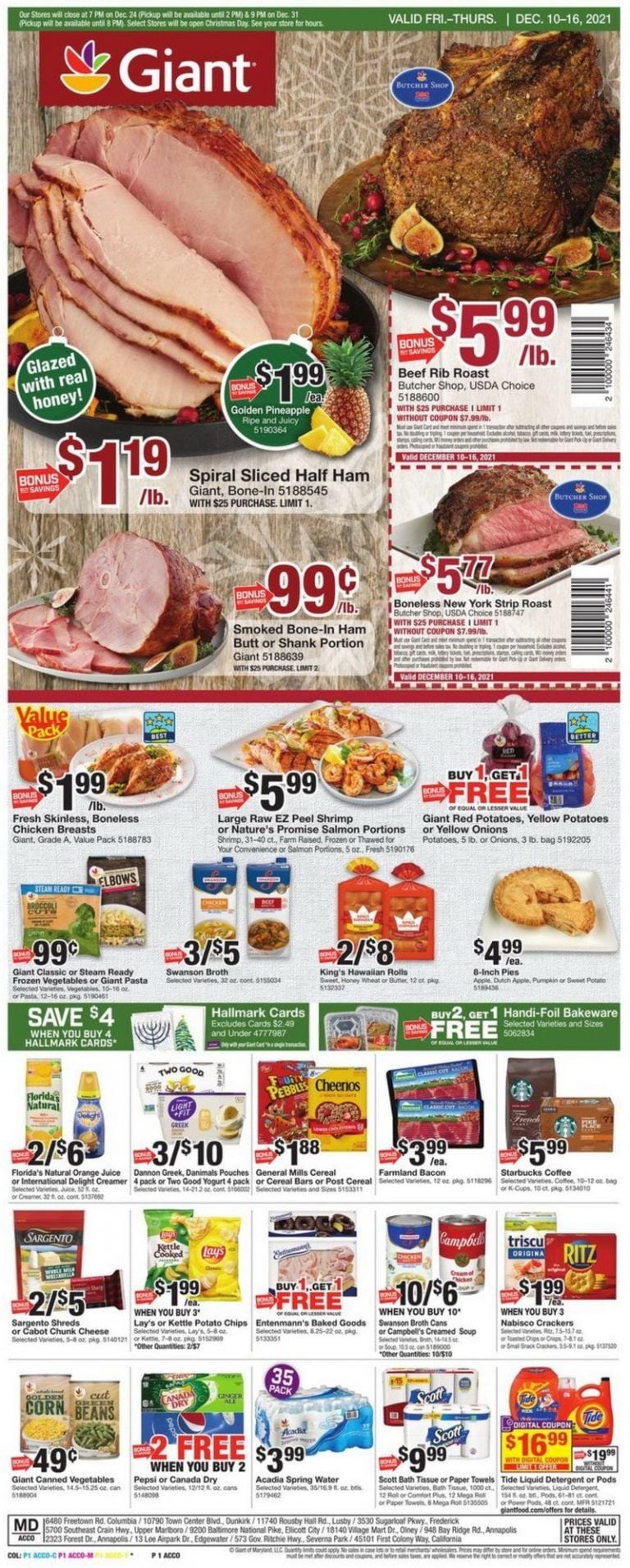 Giant Food Weekly Ad Dec 10 – Dec 16, 2021