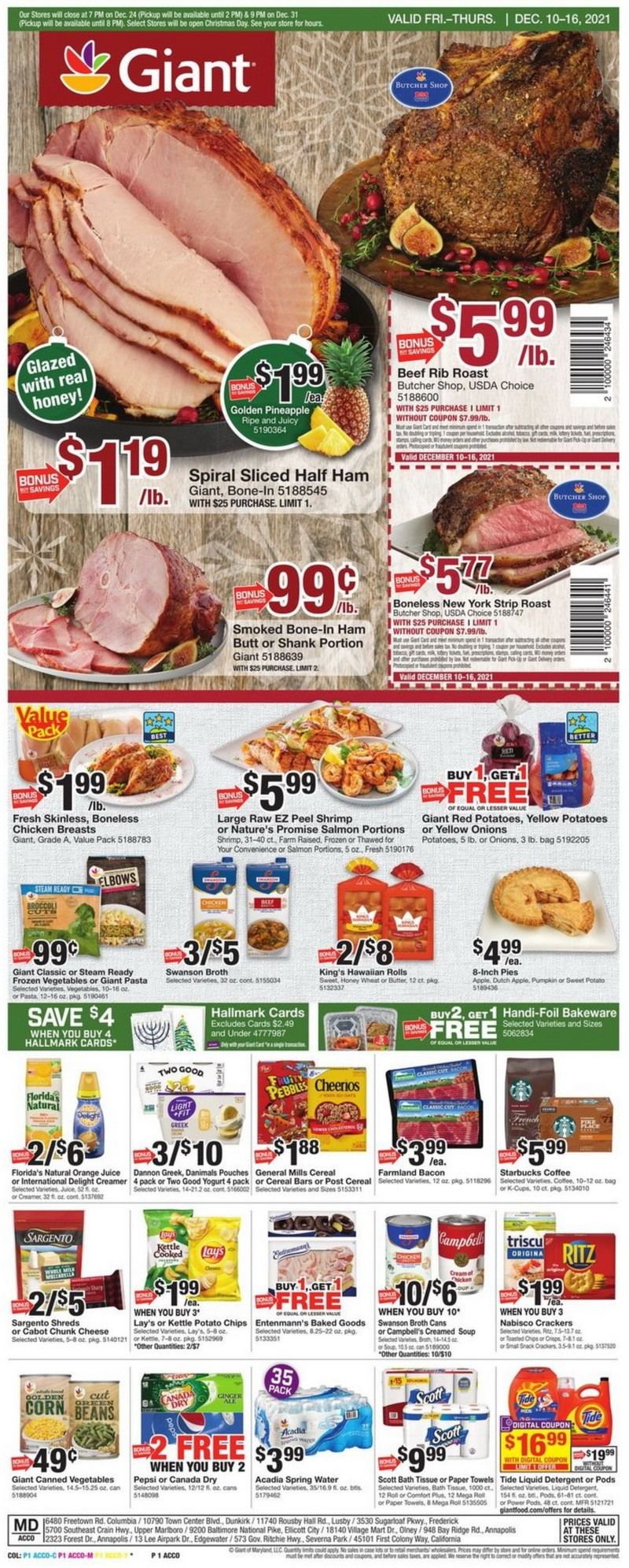 Giant Food Weekly Ad Dec 10 – Dec 16, 2021
