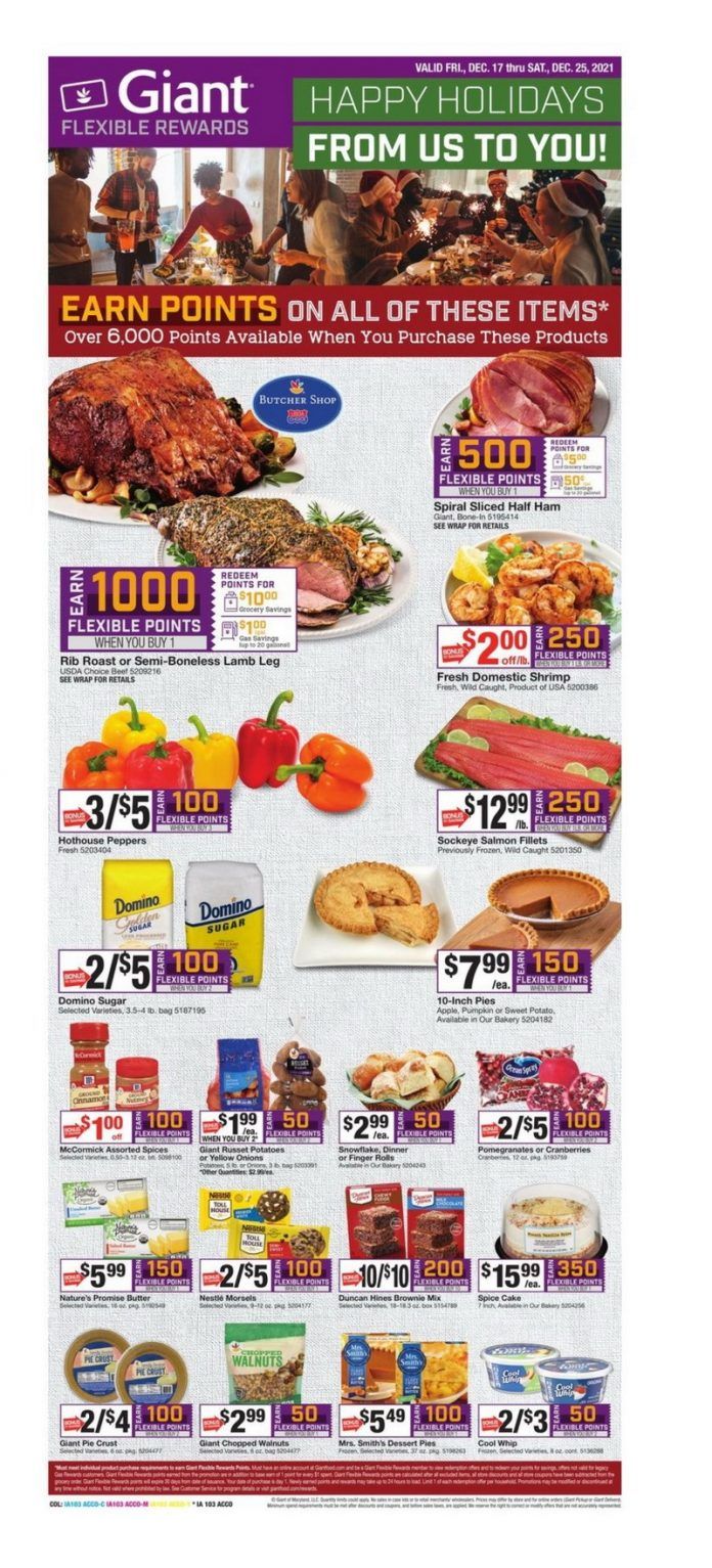 Giant Food Weekly Ad Dec 17 – Dec 25, 2021